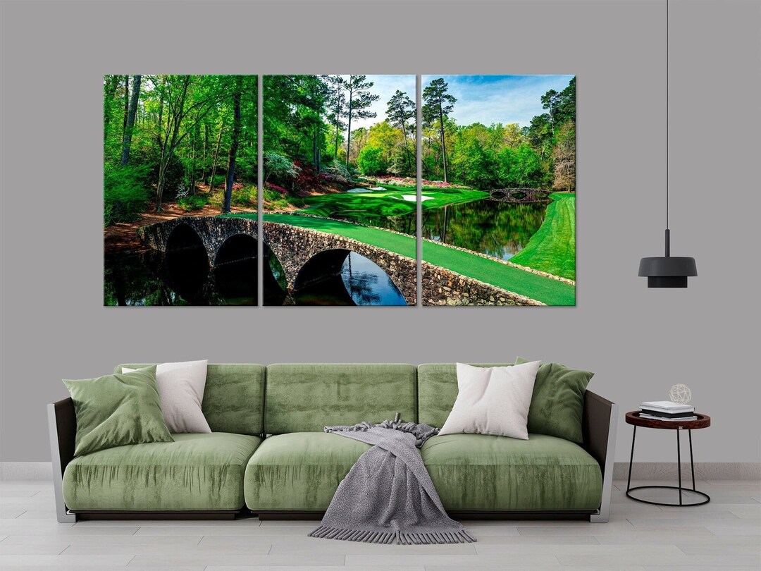 Golf Course Print Augusta National Golf Club Wall Art Canvas Golf Wall ...