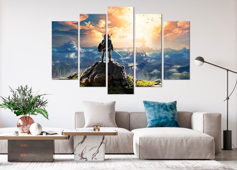 Legend of Zelda Wall Art Breath of the Wild Game Room Decor - Etsy