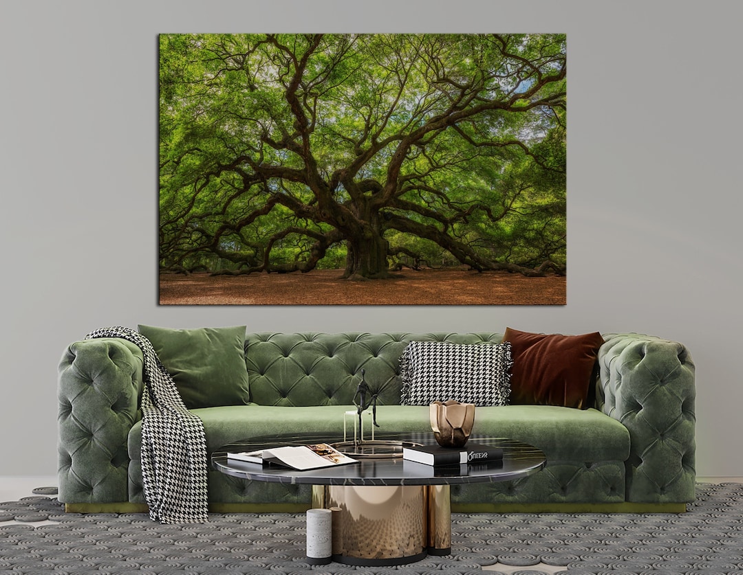 Tree Wall Art Angel Oak Tree of Life Canvas Wall Art Live Oak Large ...