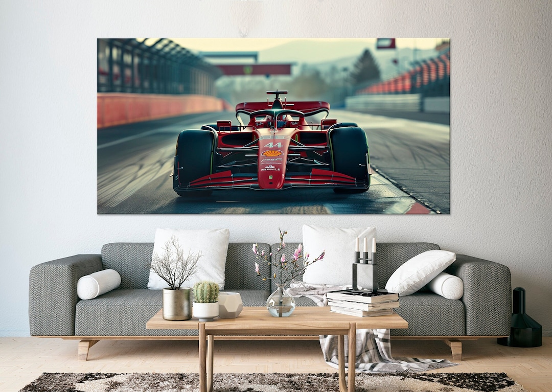 Formula One Canvas Wall Art Formula 1 Racing Car Man Cave Decor F1 Car ...