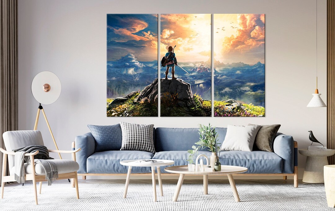 Legend of Zelda Wall Art Breath of the Wild Game Room Decor - Etsy
