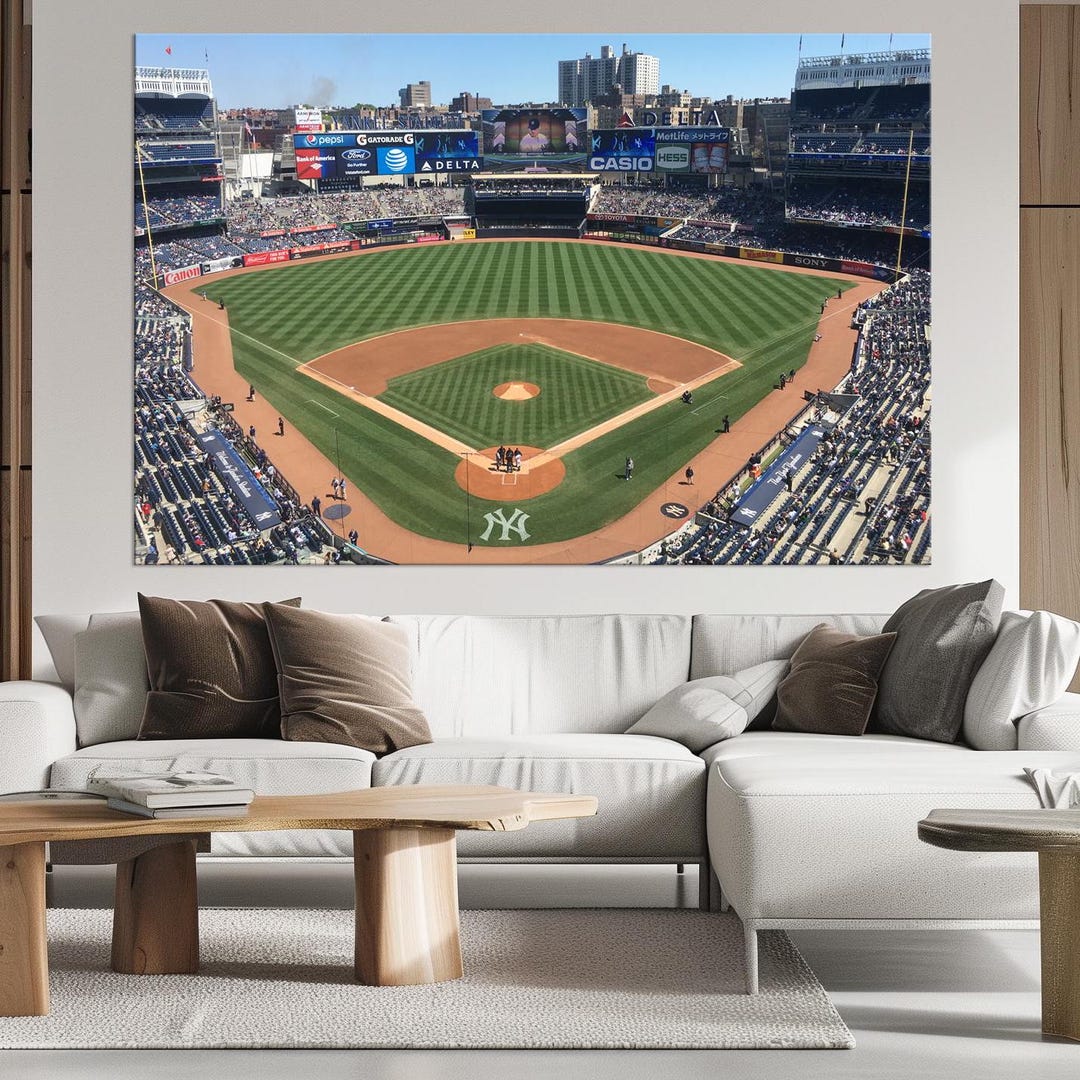 Yankee Stadium Canvas Wall Art Baseball Print New York Yankees Sports ...