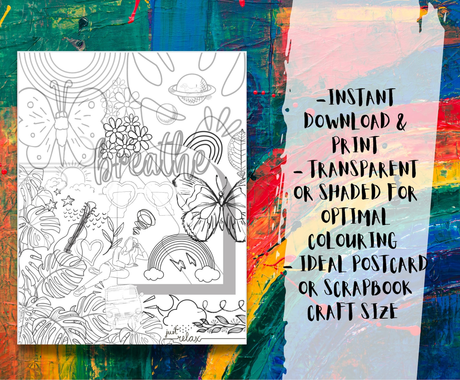 Adult Collage Colouring Pages Instant Download SALE - Etsy