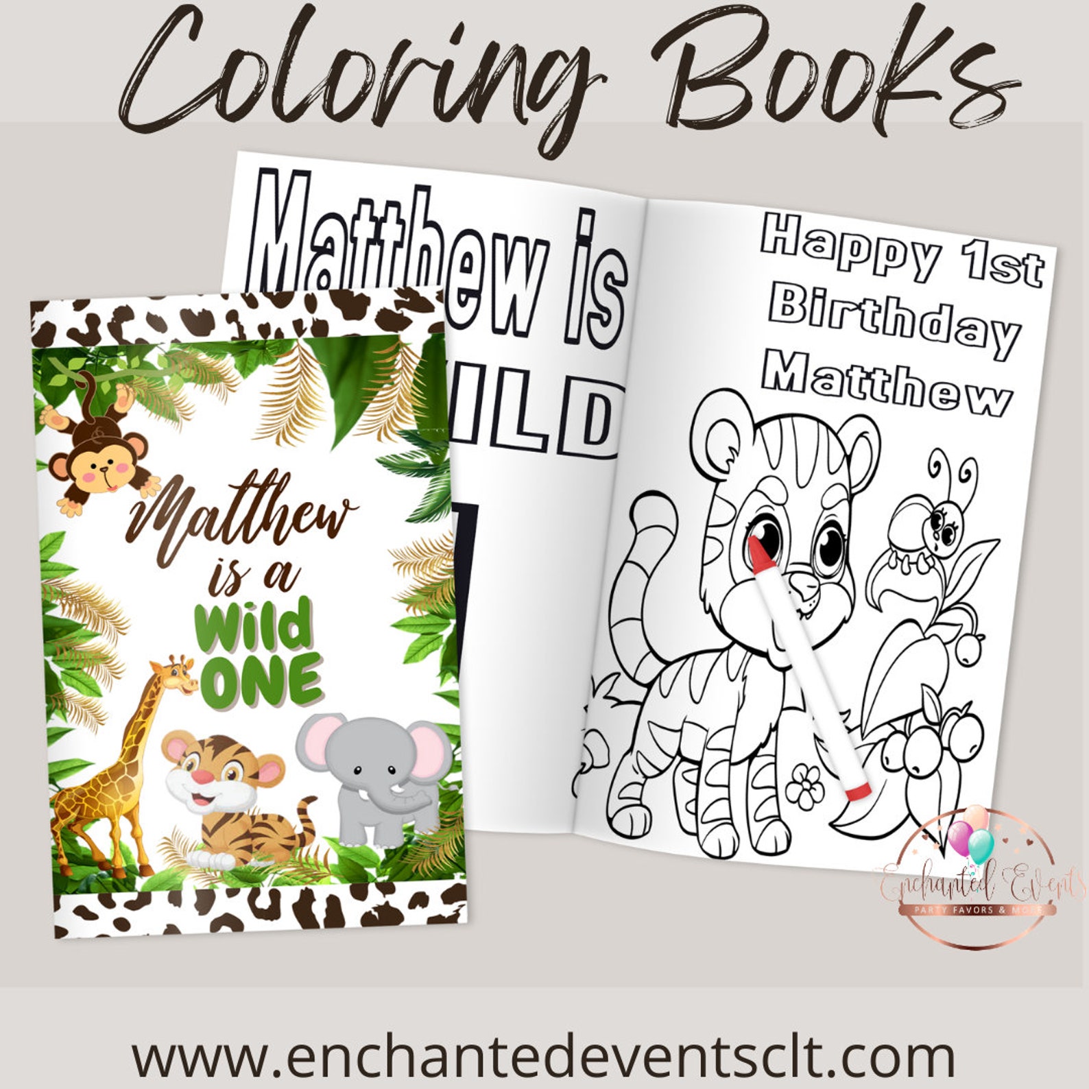 Wild One Coloring Book - Etsy
