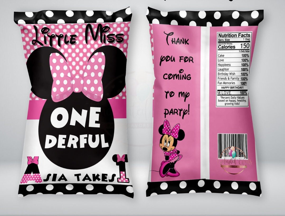 Little Miss Onederful Chip Bags - Etsy