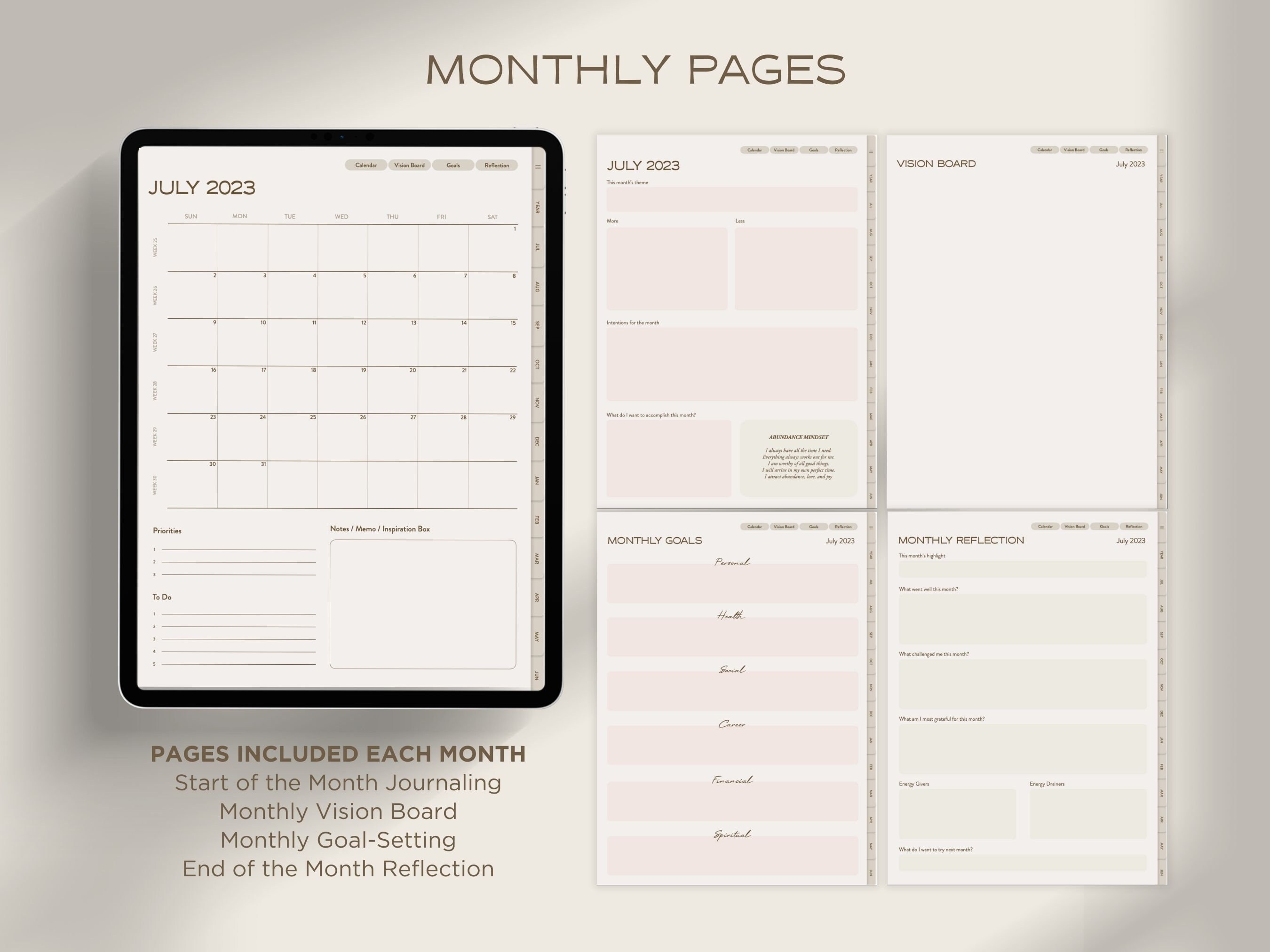 Weekly Digital Planner 2023 2024 Dated Mid Year Weekly, Monthly Pages ...