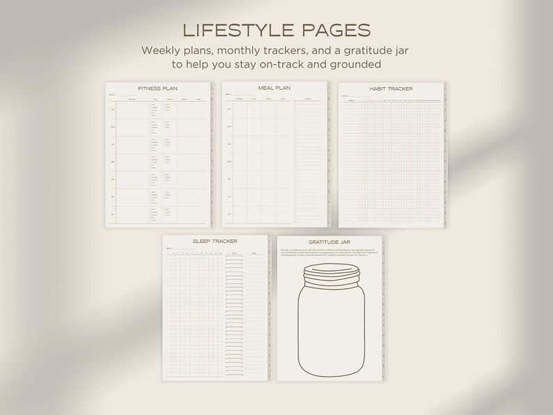 Digital Daily Planner Dated Mid Year Minimalist Digital Journal for ...