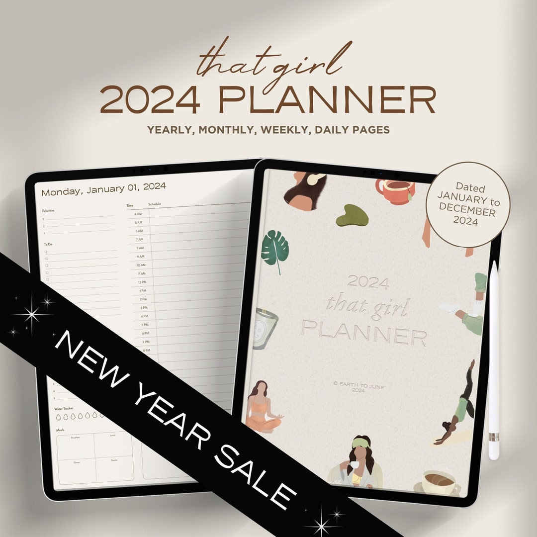 THAT GIRL 2024 Daily Planner Journal Dated Daily, Weekly, Monthly iPad ...