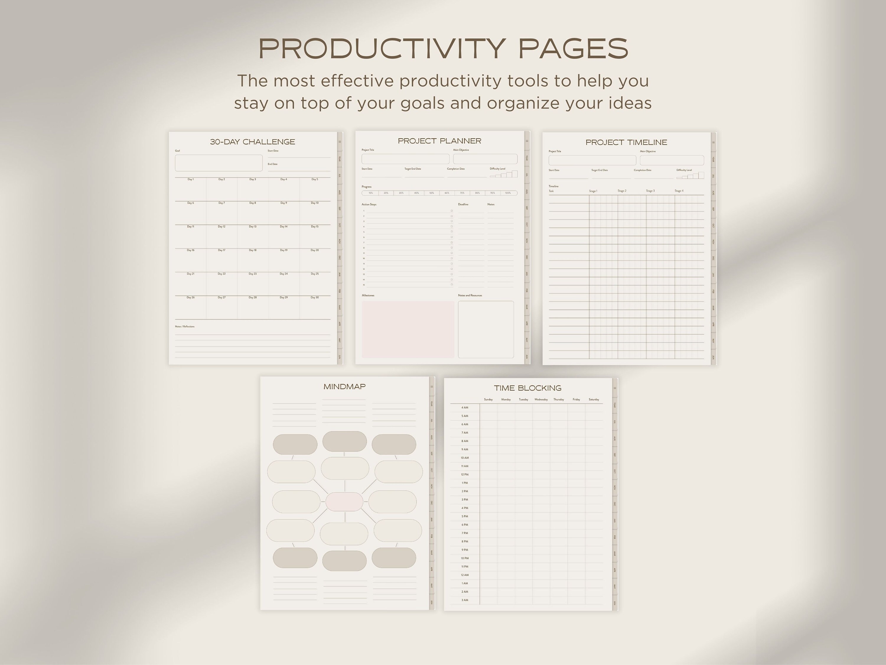 Digital Daily Planner Dated Mid Year Minimalist Digital Journal for ...