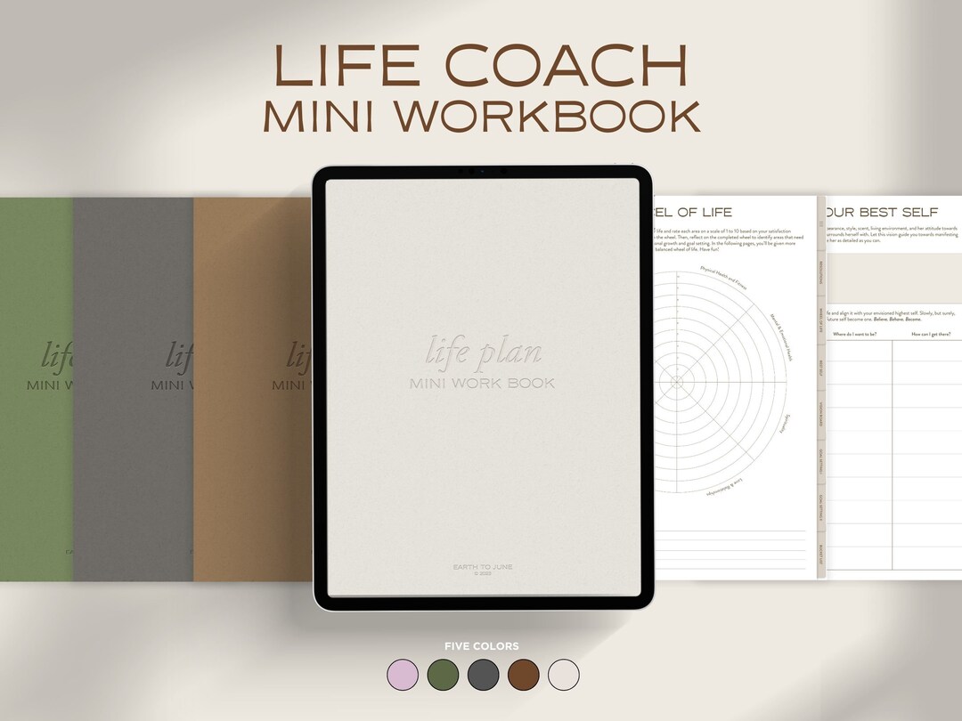 Life Coach Worksheets Mini Digital Workbook for iPad Goodnotes and ...