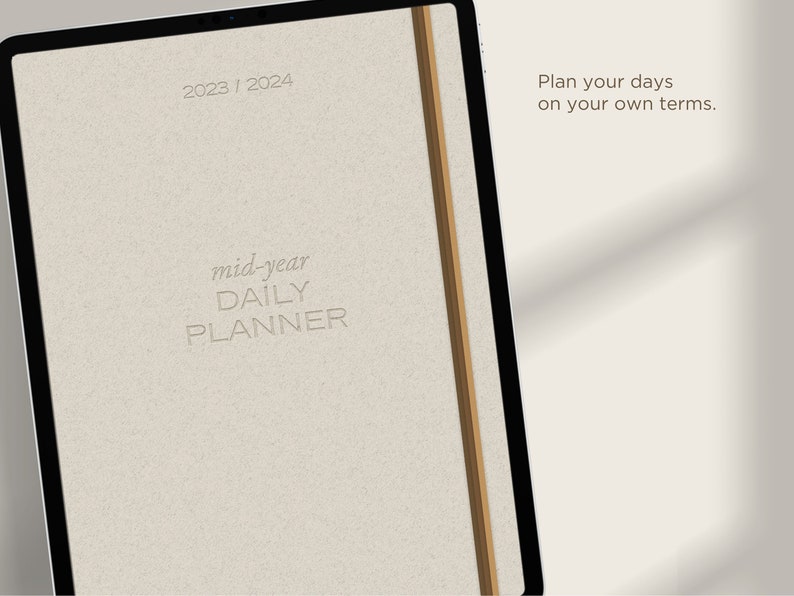Digital Daily Planner Dated Mid Year Minimalist Digital Journal for ...