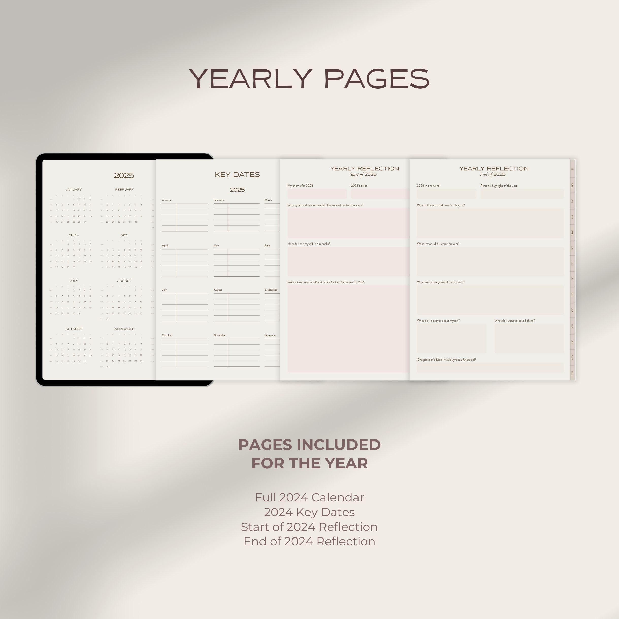 2025 Monthly Digital Planner | Dated Monthly Calendar Template for iPad ...