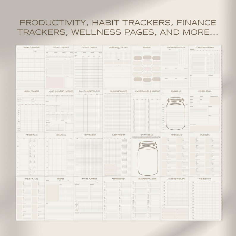2024 Daily Digital Planner Yearly, Monthly, Weekly Pages iPad Journal ...