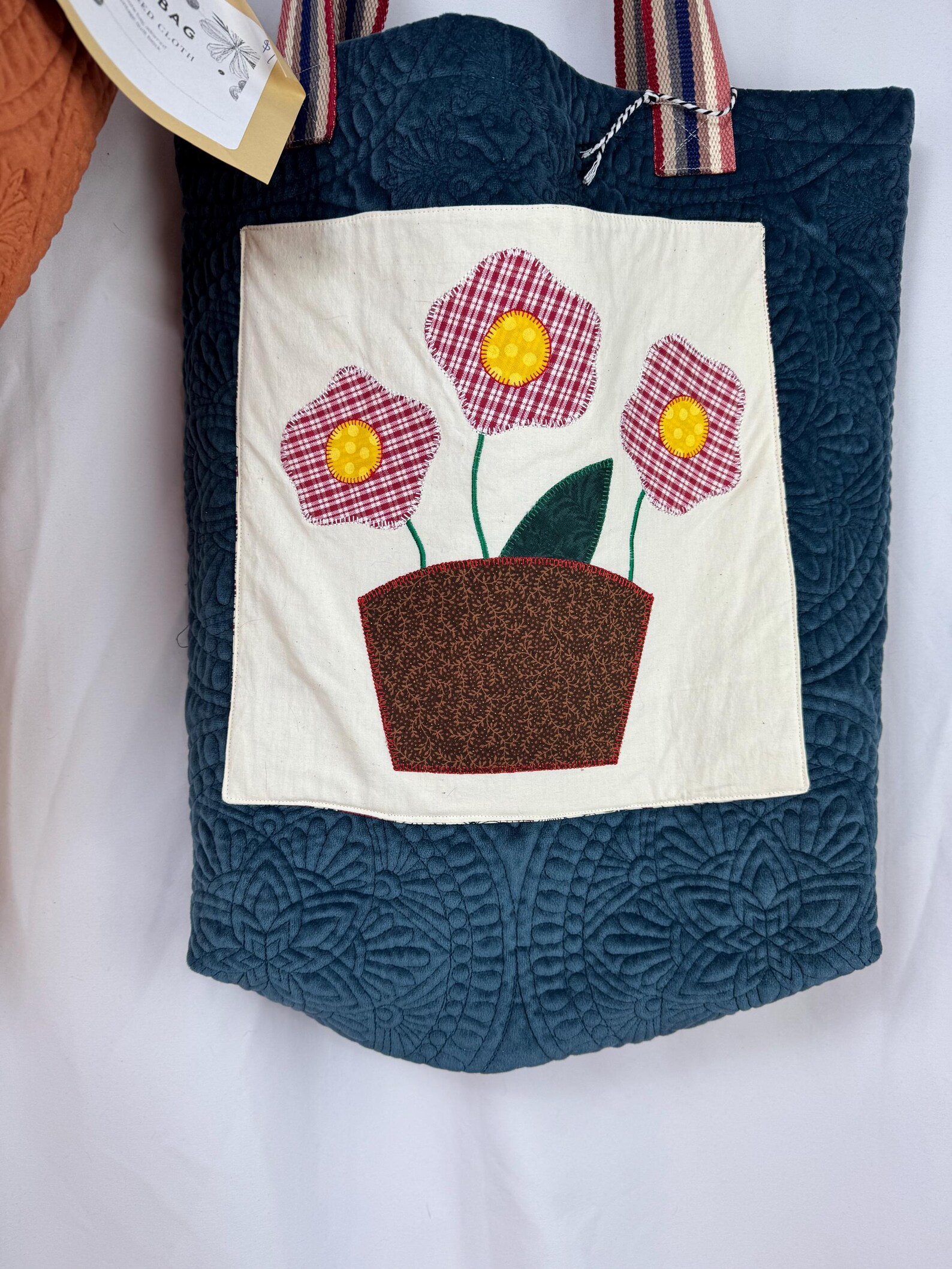 Tote Bag, Vintage Quilt Block, Tote Bag With Orphan Quilt Square ...