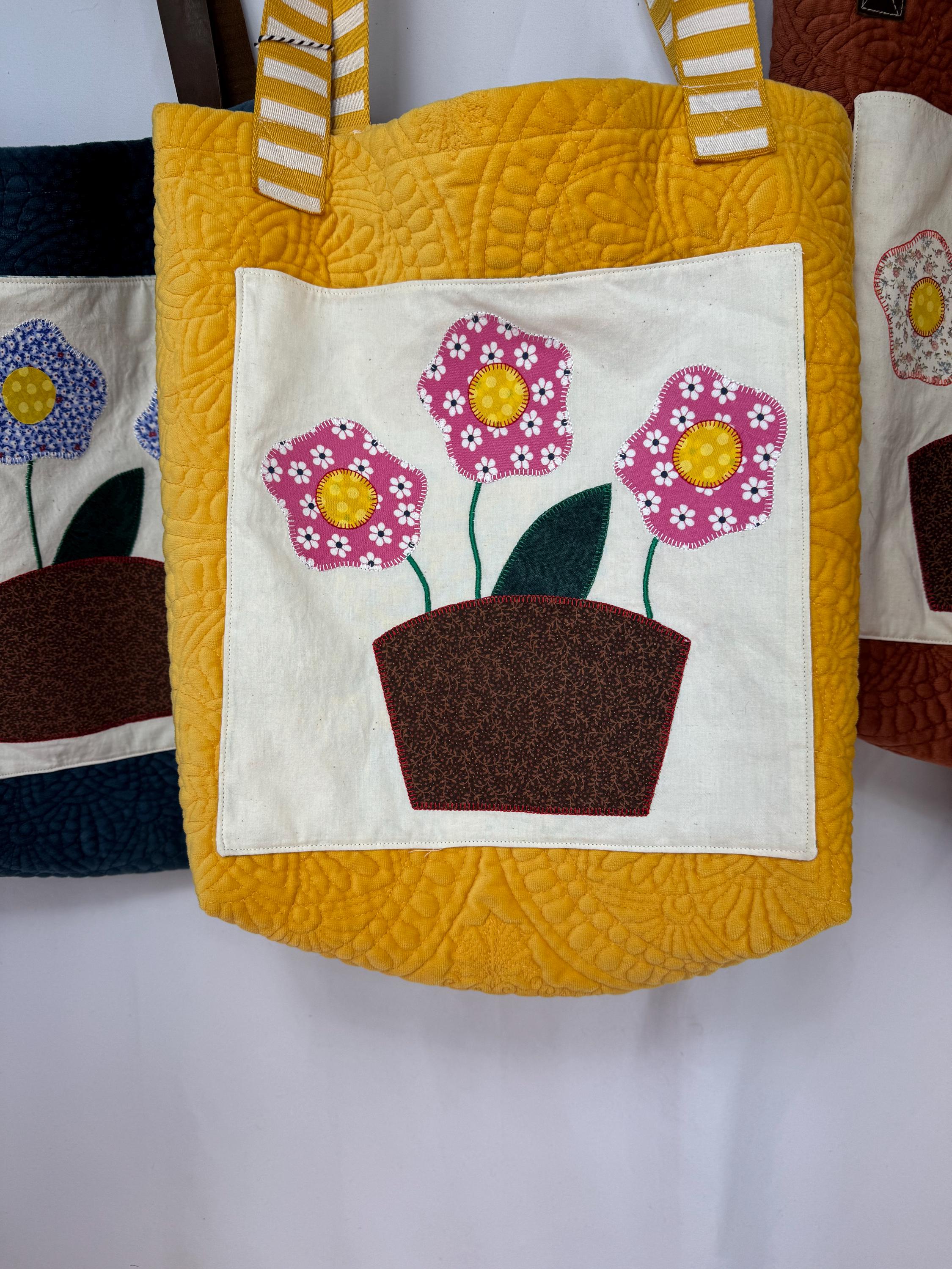 Tote Bag, Vintage Quilt Block, Tote Bag With Orphan Quilt Square ...