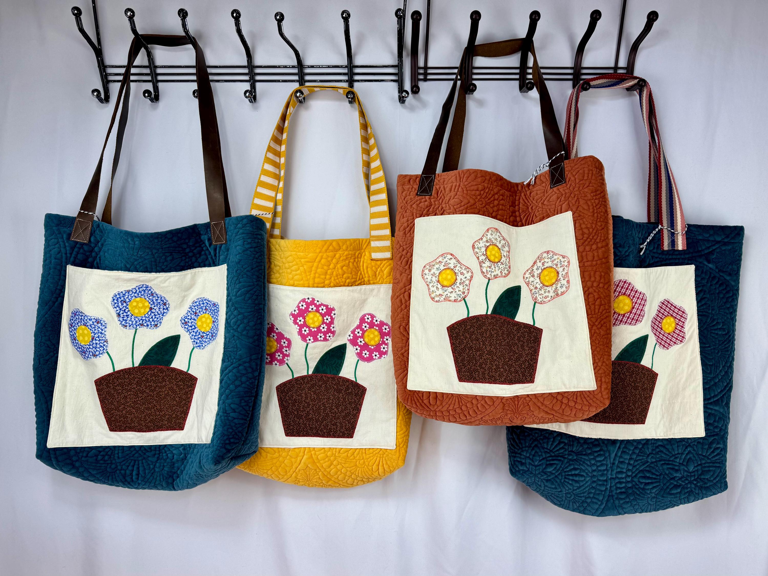Tote Bag, Vintage Quilt Block, Tote Bag With Orphan Quilt Square ...