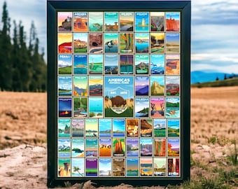 63 National Parks Map Travel Poster by Anderson Design Group All ...