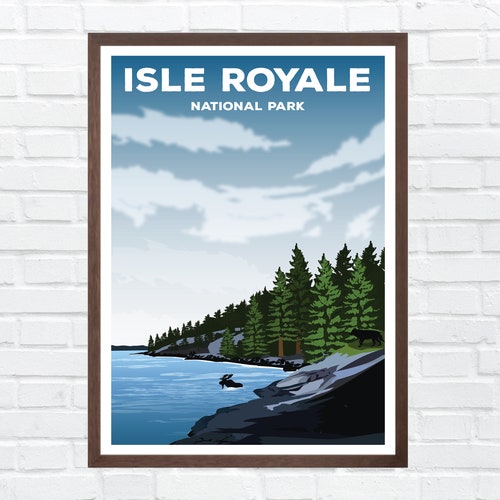 Isle Royale National Park Poster Travel Print Art Print - Etsy