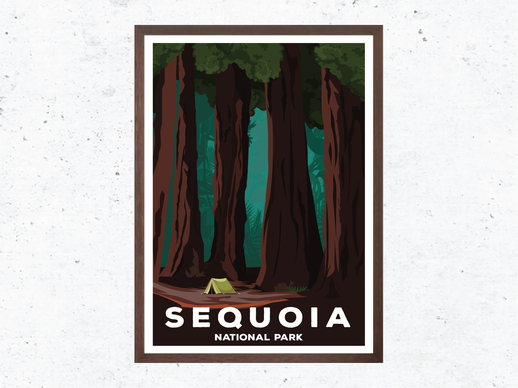 Sequoia National Park Poster Sequoia Wall Art Print - Etsy