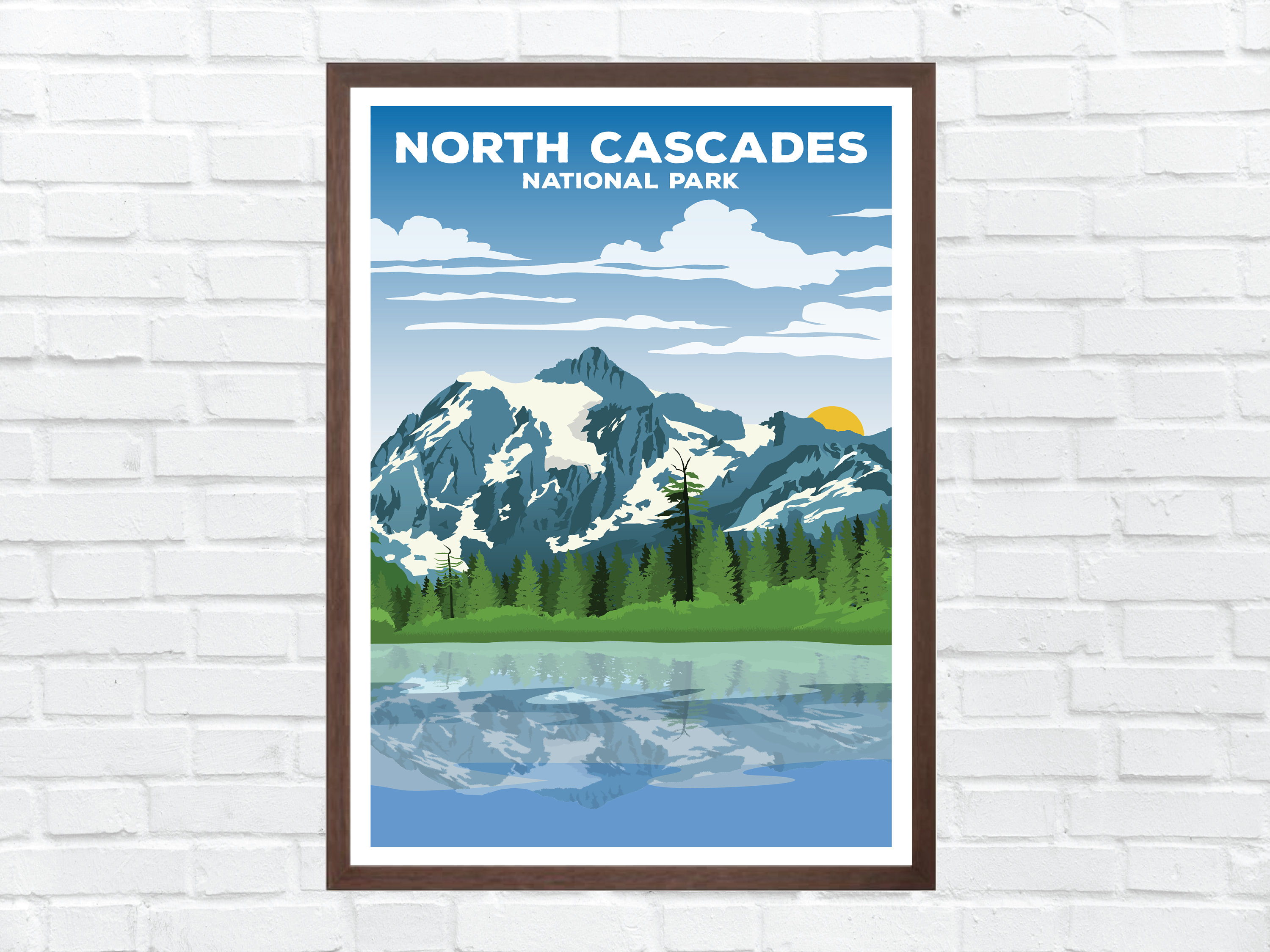 North Cascades National Park Poster North Cascades Wall Art | Etsy