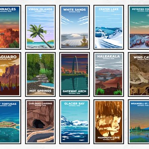 6 Poster Bundle - Any 6 National Parks Posters! Hiking Wall Art ...