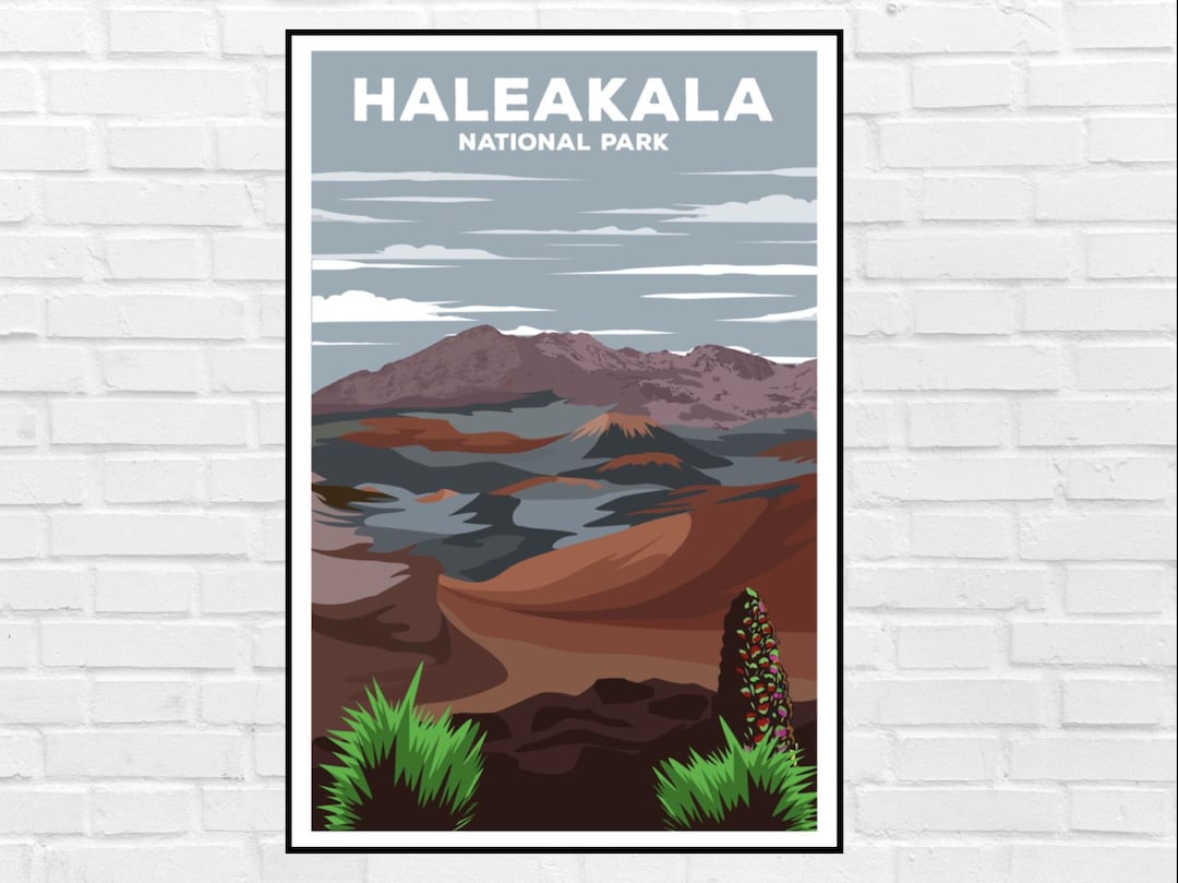 Haleakala National Park Poster Print | Wall Art | Travel Hiking Poster Gifts | Hawaii - Etsy
