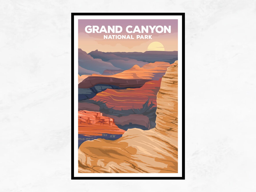Grand Canyon National Park Poster: Minimalist Wall Art Print - Etsy