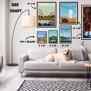 6 Poster Bundle - Any 6 National Parks Posters! Hiking Wall Art ...