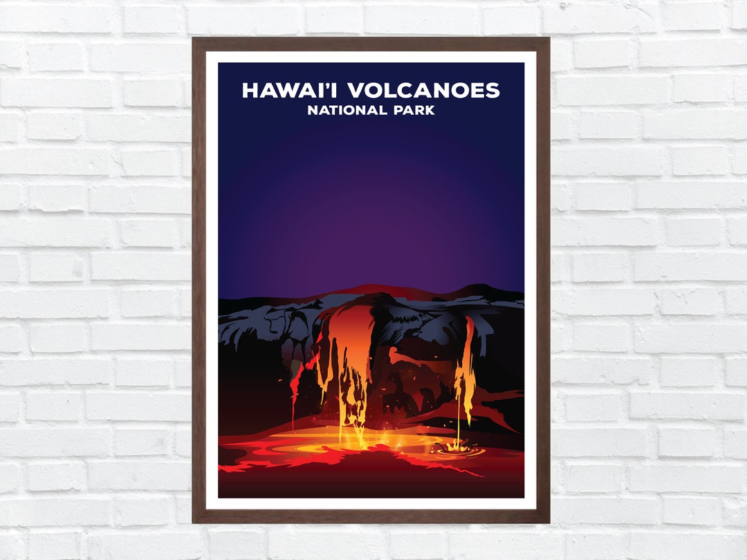 Hawai'i Volcanoes National Park Poster Print | Wall Art | Travel Hiking ...