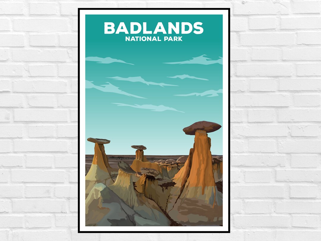 Badlands National Park Poster | Badlands Wall Art Print - Etsy