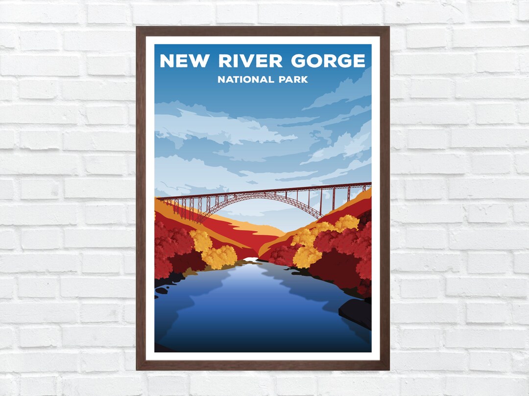 New River Gorge National Park Poster New River Gorge Wall Art Print - Etsy