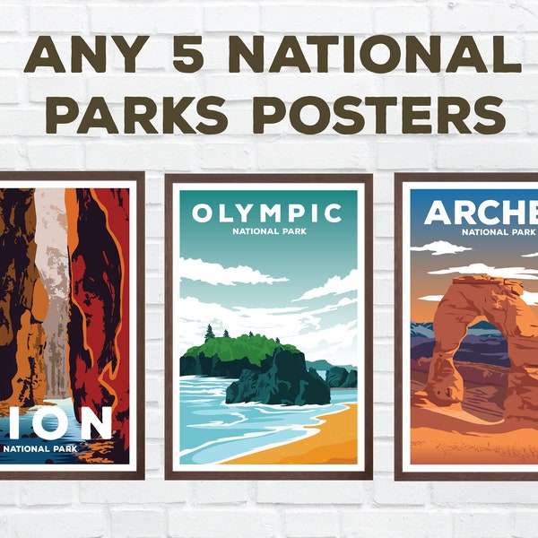 Retro National Park Poster - Etsy