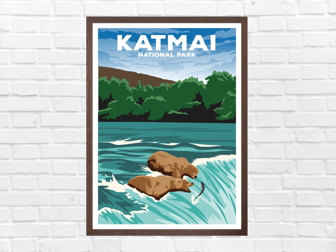 Katmai National Park Poster Katmai Wall Art Print - Etsy