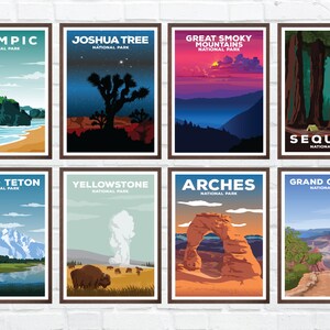 3 Poster Bundle Any 3 National Park Posters National Park - Etsy