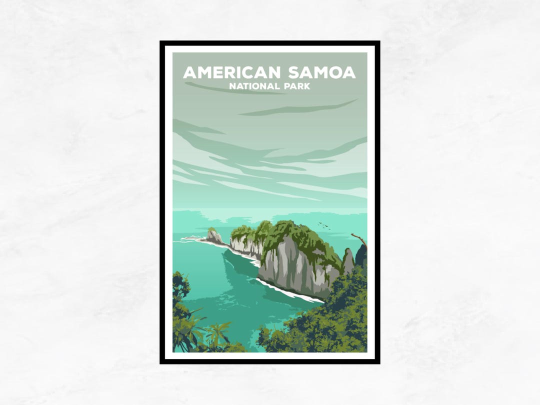 American Samoa National Park Poster: Minimalist Travel Print - Etsy