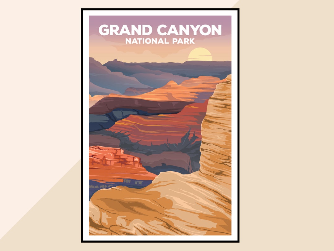 Grand Canyon National Park Poster: Minimalist Landscape Art Print - Etsy