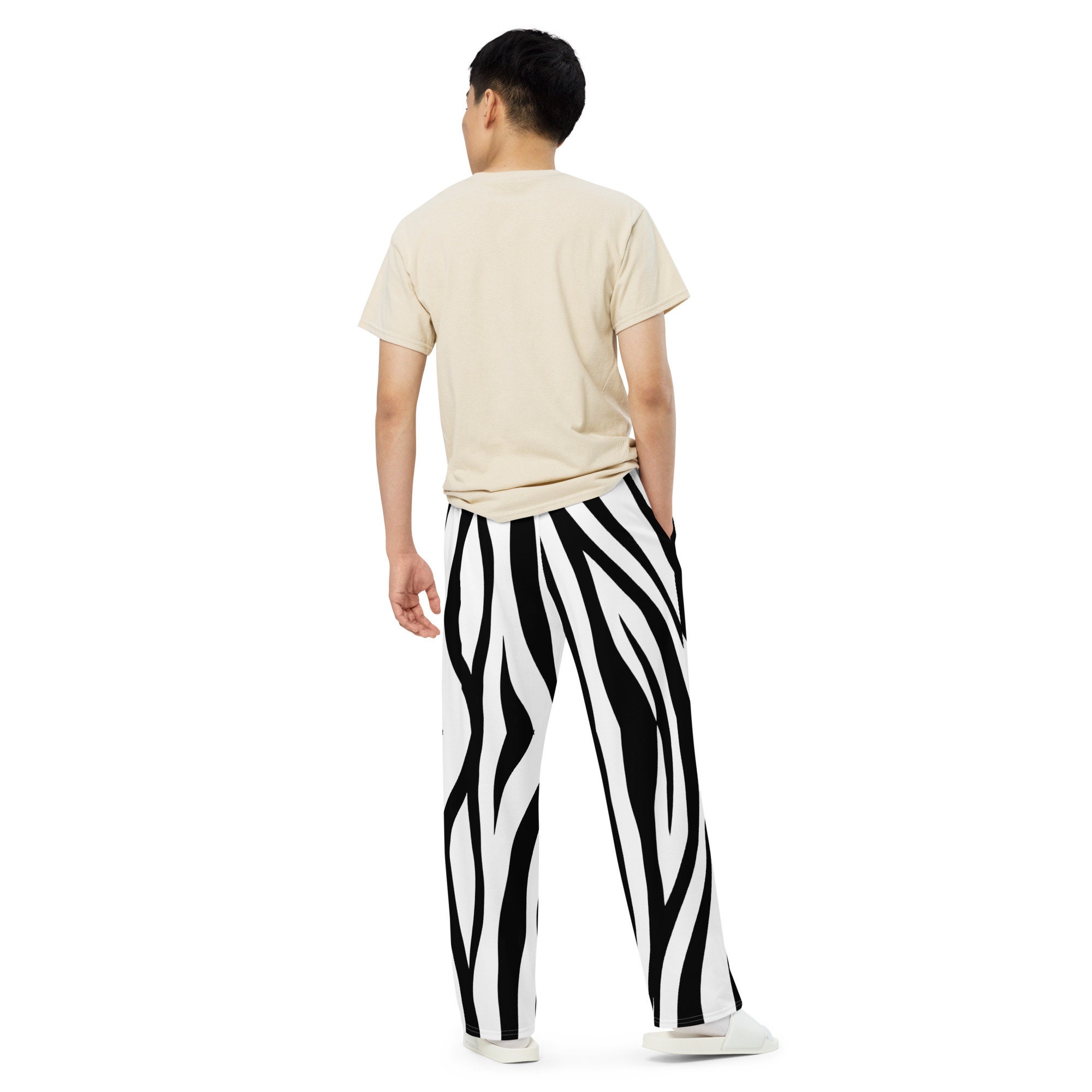 Zebra All-over Print Unisex Wide-leg Pants - Etsy