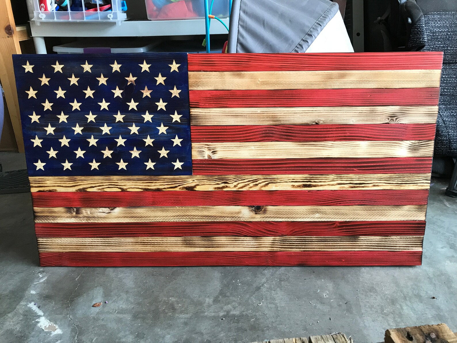 Wooden American Flag - Etsy