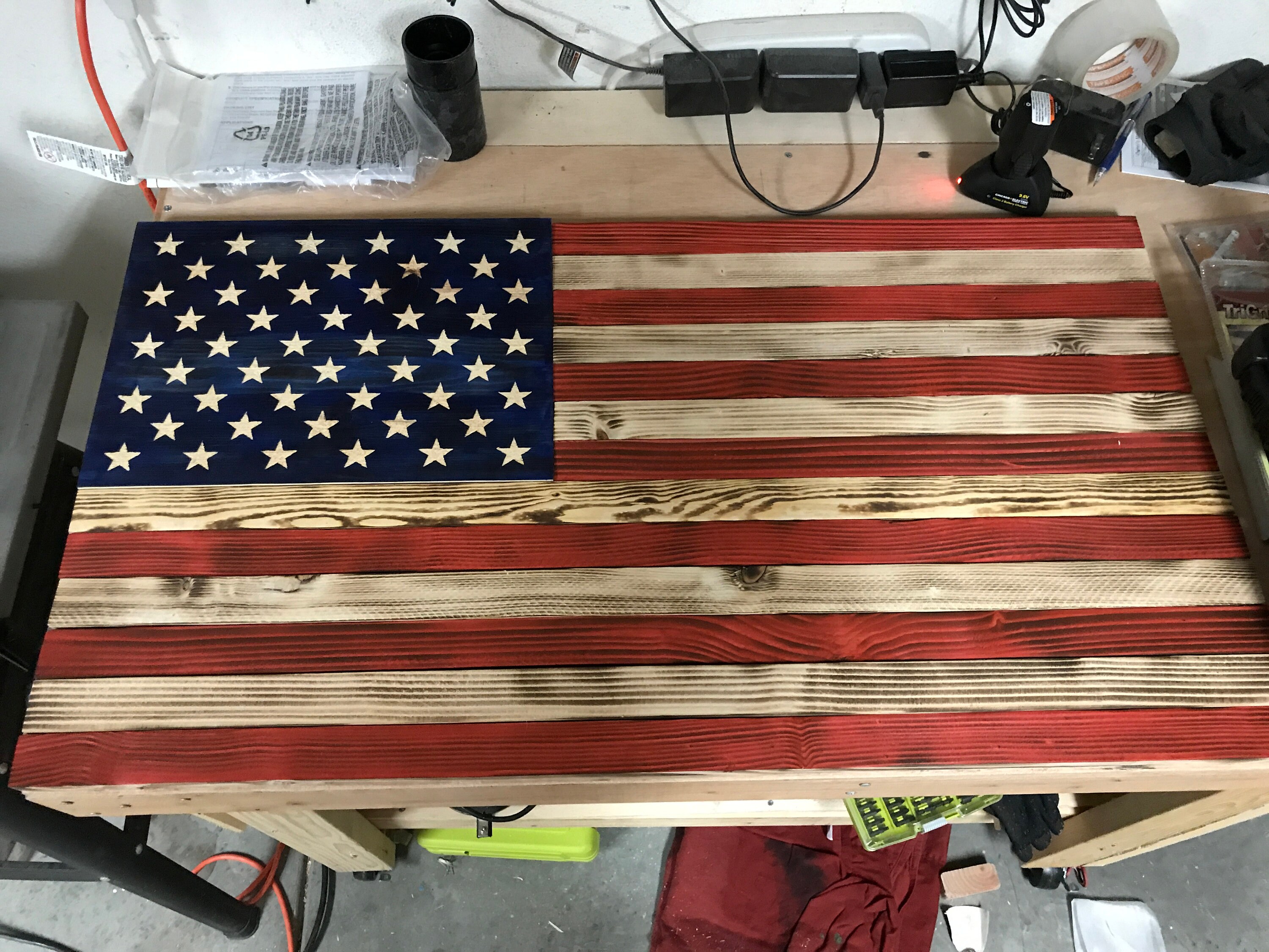Wooden American Flag - Etsy
