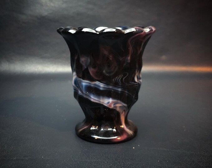 Vintage Imperial Purple Slag Glass Diamond Toothpick Holder - Etsy