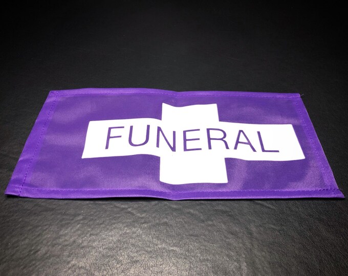 Funeral Flag - Flag Only Purple and White Hearse Processional Banner - Etsy
