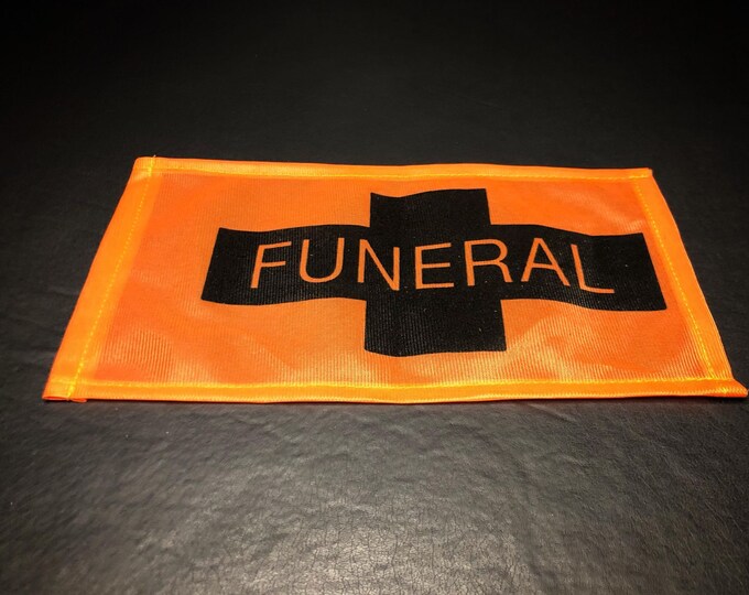 Funeral Flag Flag Only Orange and Black Hearse Processional Banner - Etsy