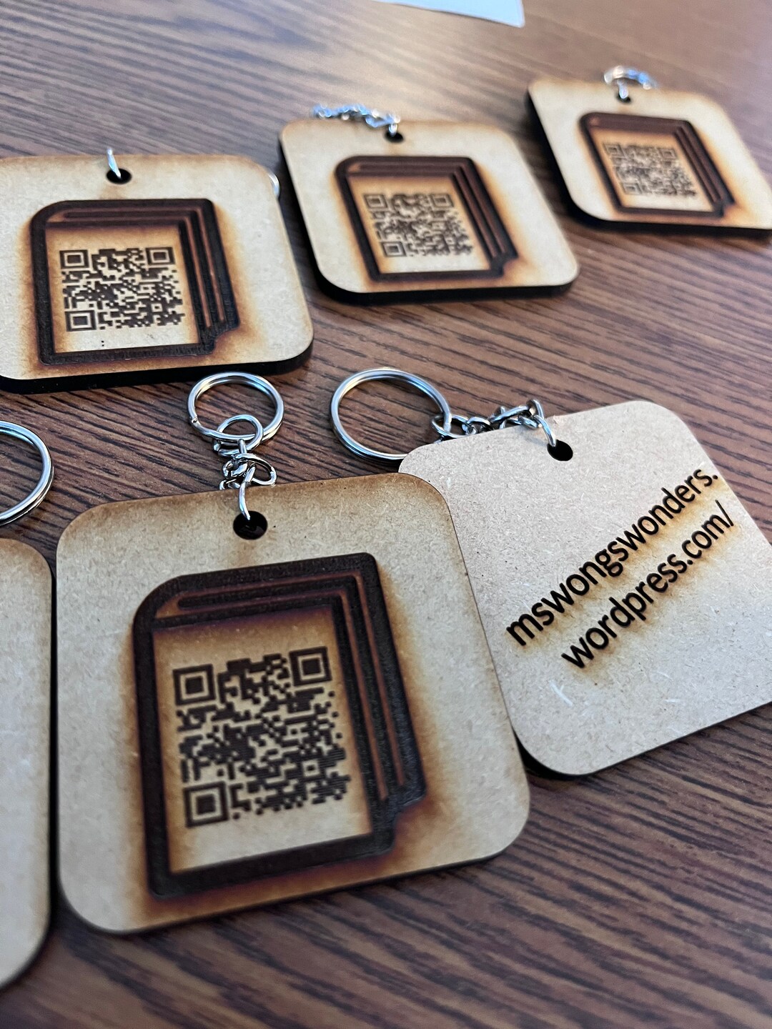 Custom QR Code Keyring - Etsy