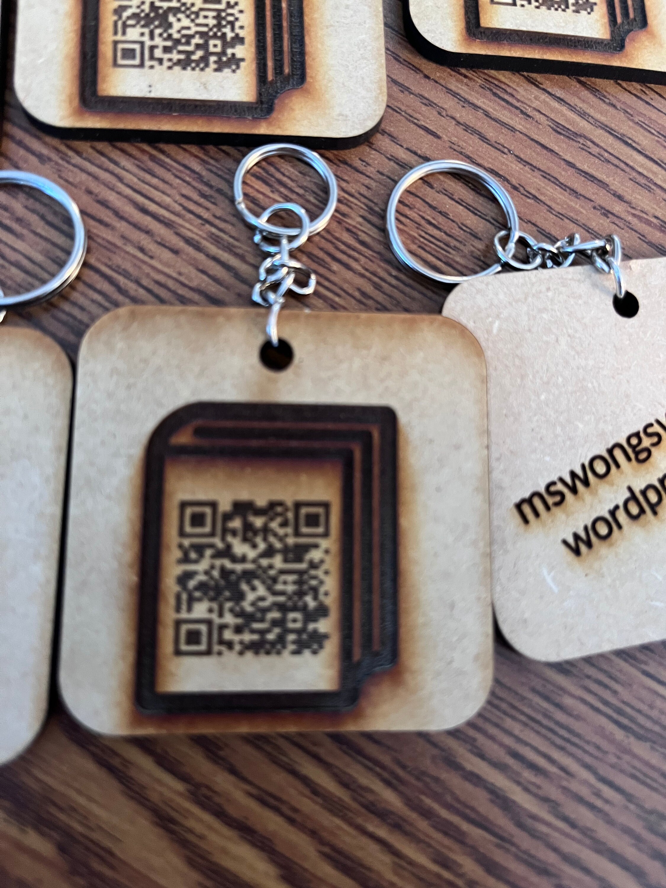 Custom QR Code Keyring - Etsy