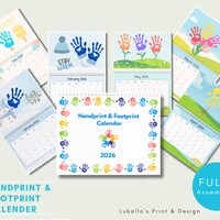 2025 German Handprint Art Calendar: DIY Kid's Memory Book (PDF) - Etsy ...
