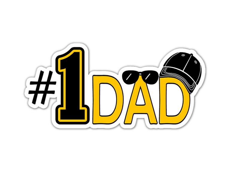 Number 1 Dad, Happy Father's Day, Stickers, Best Dad - Etsy