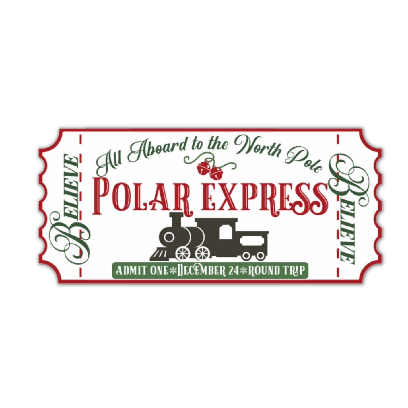 Polar Express All Aboard North Pole Believe Stickers - Etsy Canada