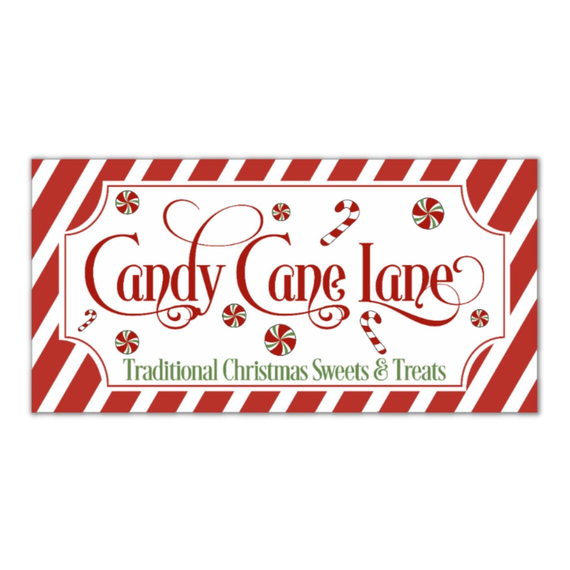 Candy Cane Lane Christmas Stickers Holiday Treats Vinyl - Etsy