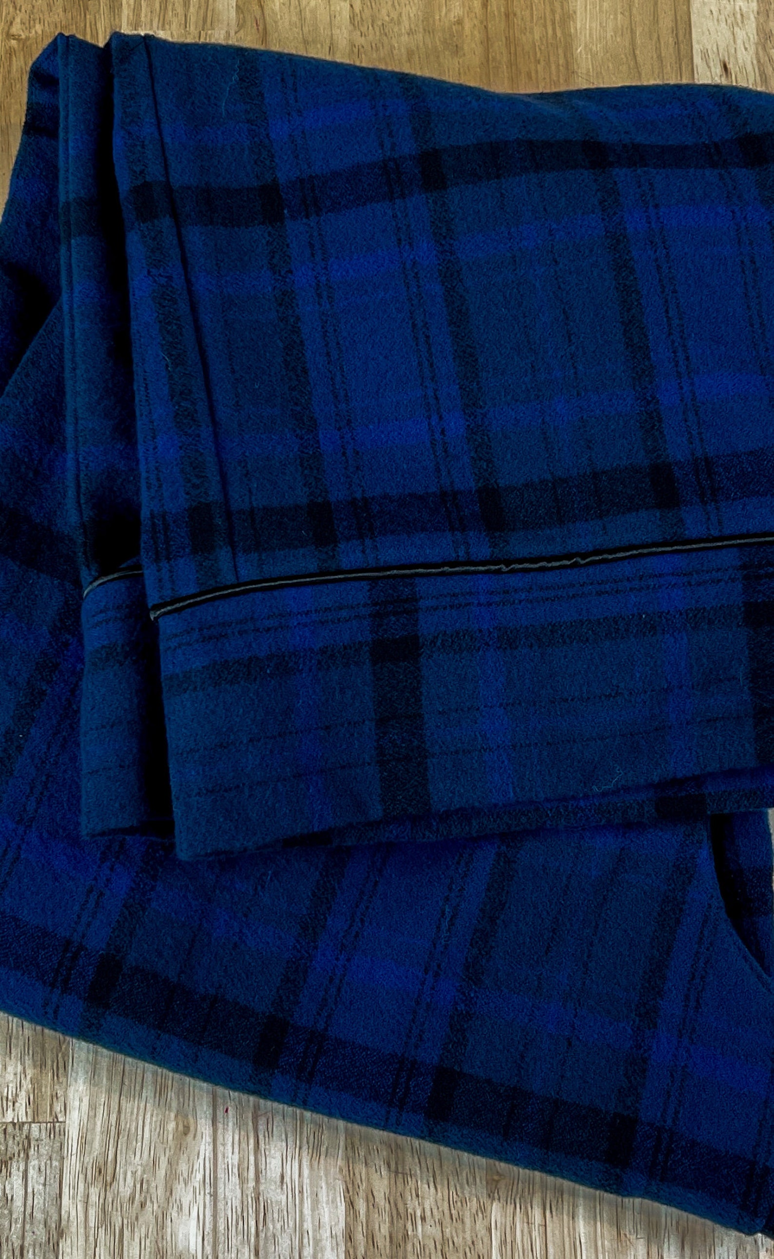 Blue Black Plaid Organic Flannel Pajama Pants Women Christian Clothing ...