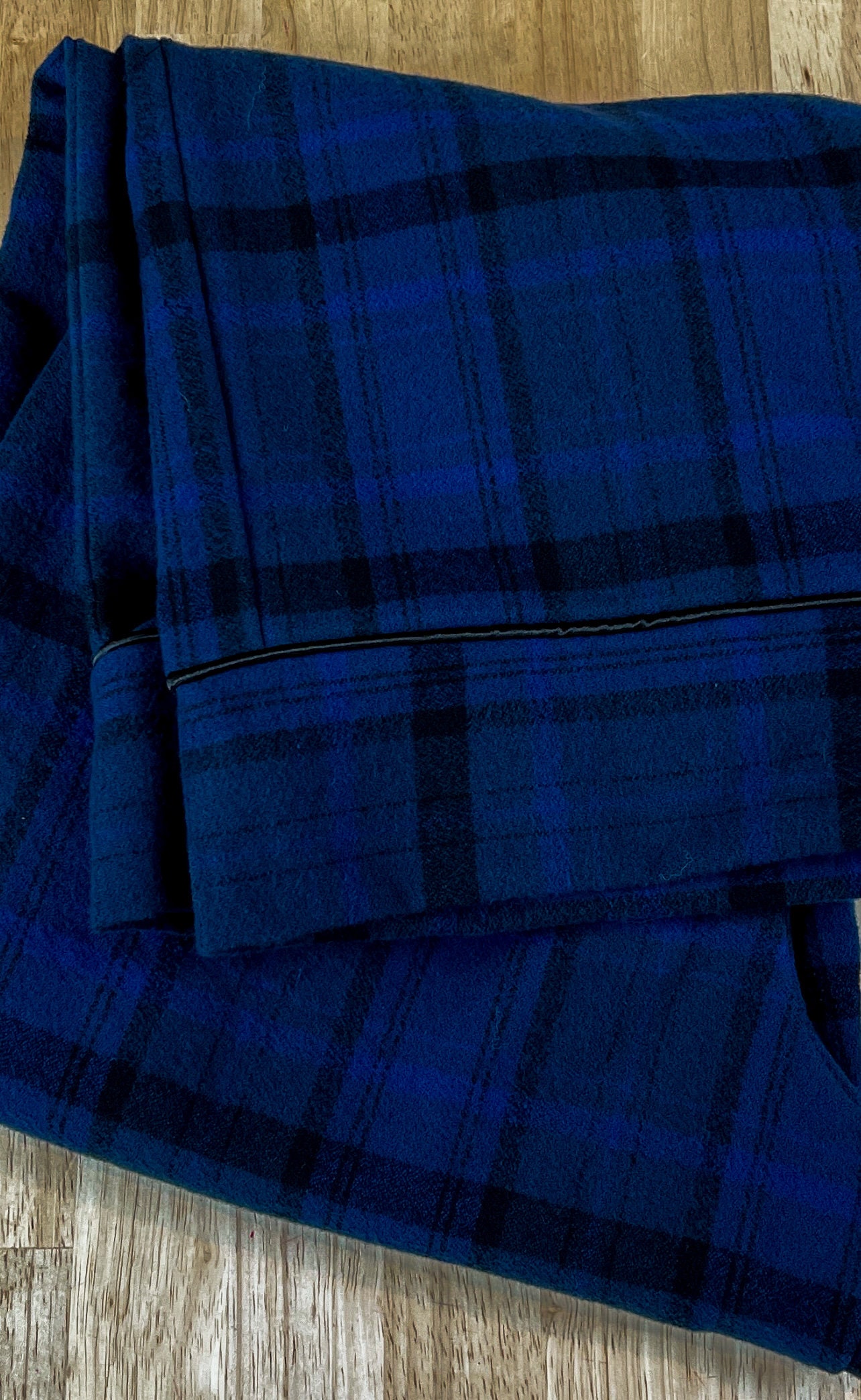 Blue Black Plaid Organic Flannel Pajama Pants Women Christian Clothing ...